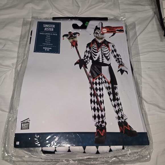 Costumes | Sinister Jester Kids Costume Black And White | Poshmark
